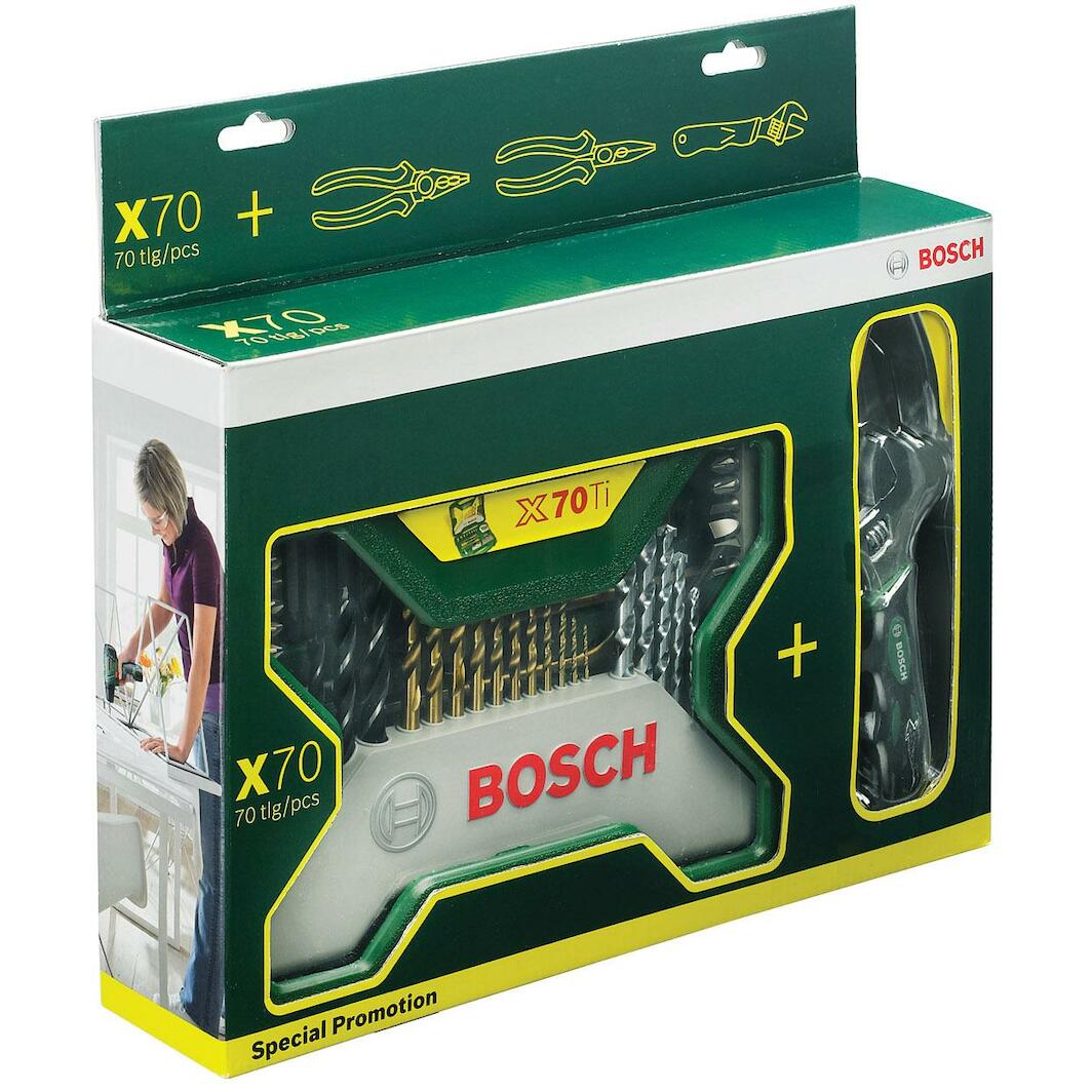 BOSCH 2607017197 Titanium X-Line set (+ tang) 70-delig | Klium