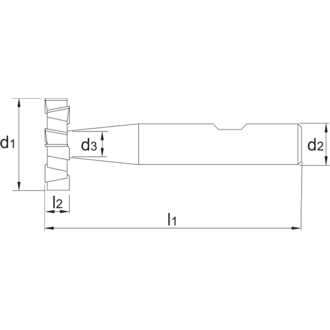 PHANTOM 365101940 HSS-E schijfspiefrees (Woodruff-frees) DIN 850-D kruisvertand 19,5x4mm | Klium