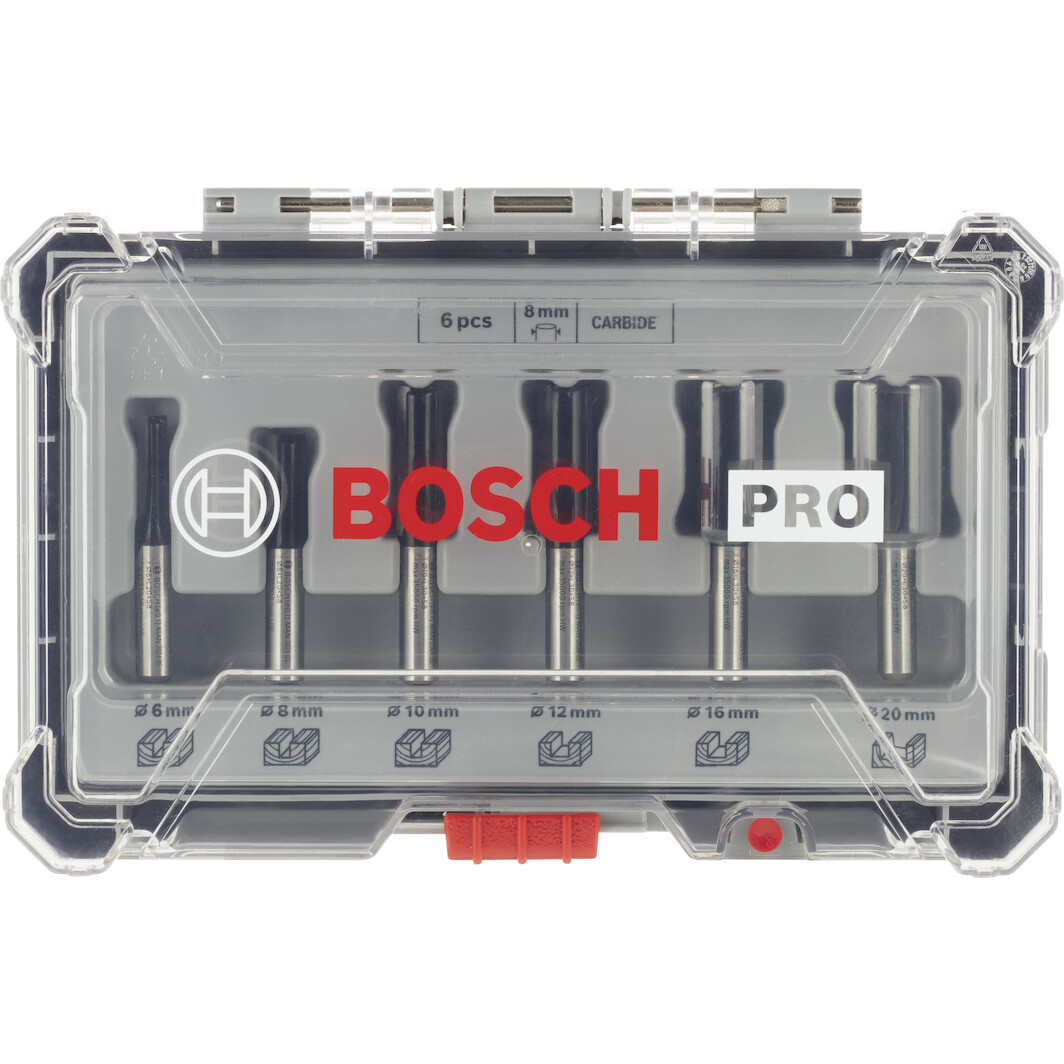 BOSCH 2607017466 vingerfrezenset met een schacht van 8 mm 6-delig | Klium