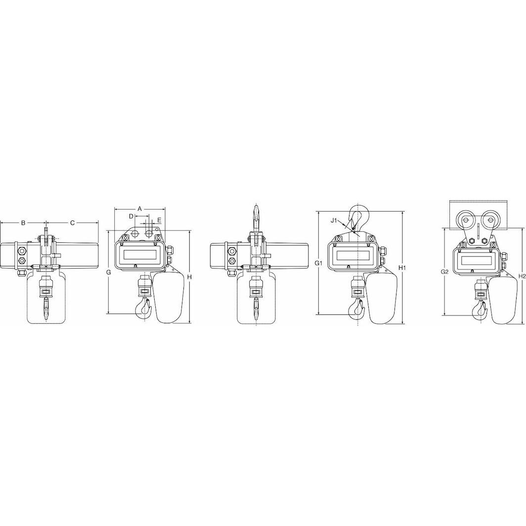 REMA SR070/53 palan électrique à chaîne 400V/24V commandé 2 tonnes ...