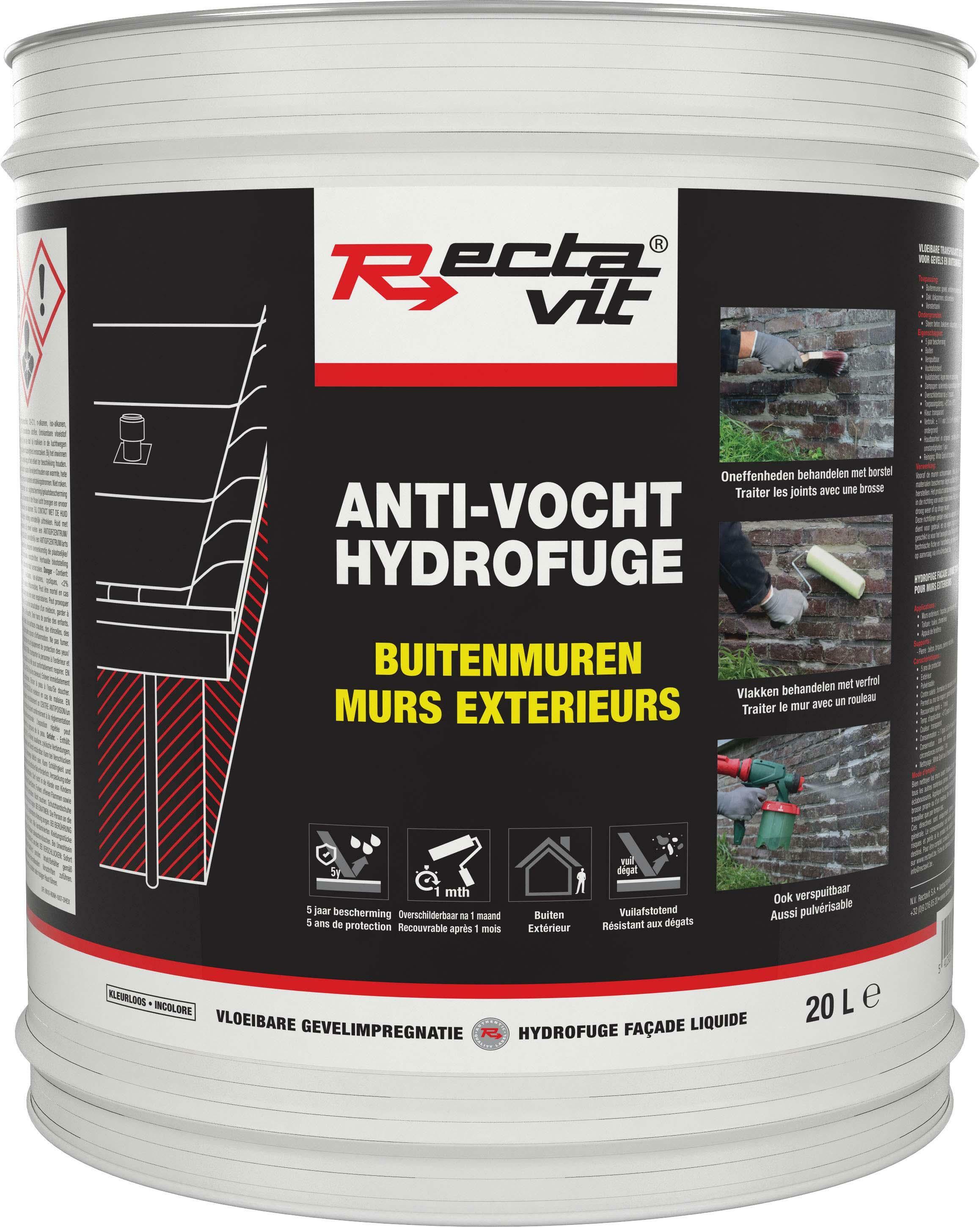 RECTAVIT 114587 anti-vocht voor buitenmuren transparant (20 l) | Klium