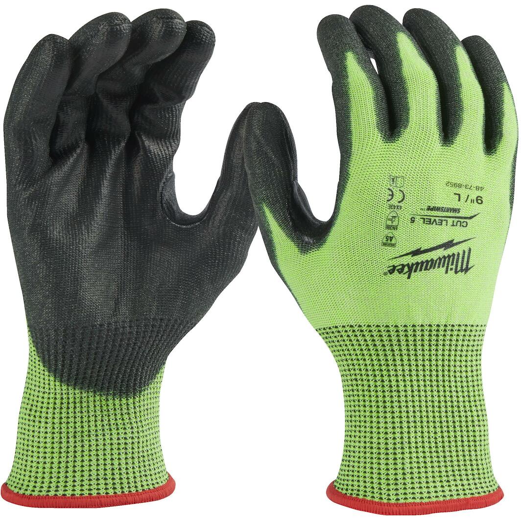 MILWAUKEE Smartswipe Hi-Vis Cut E work gloves yellow/black cut class 5 ...