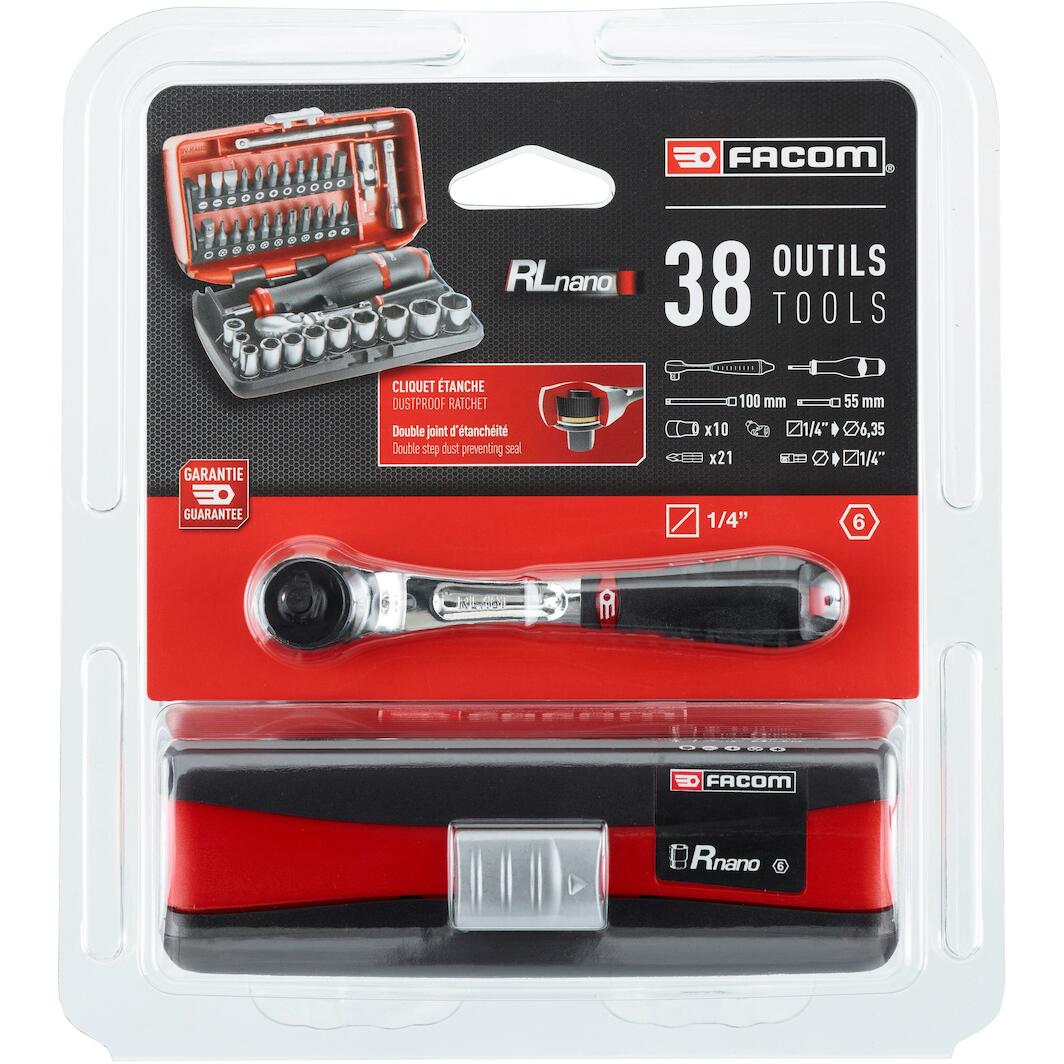 FACOM RL.NANO1 cliquet RL.161 avec jeu de douilles ultra compactes ...