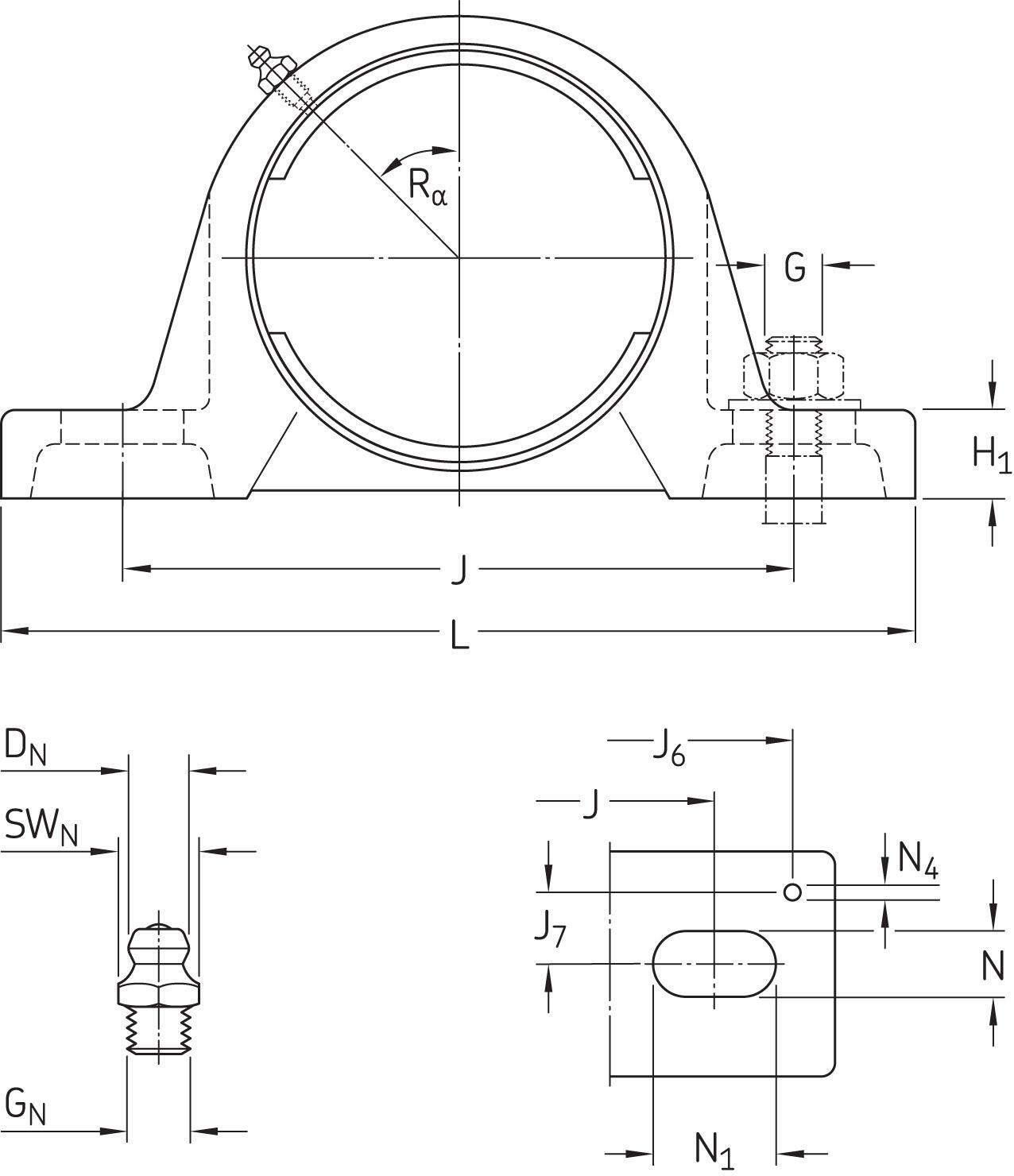 SKF SYJ 509 Logement du palier fixe en fonte 85 mm | Klium
