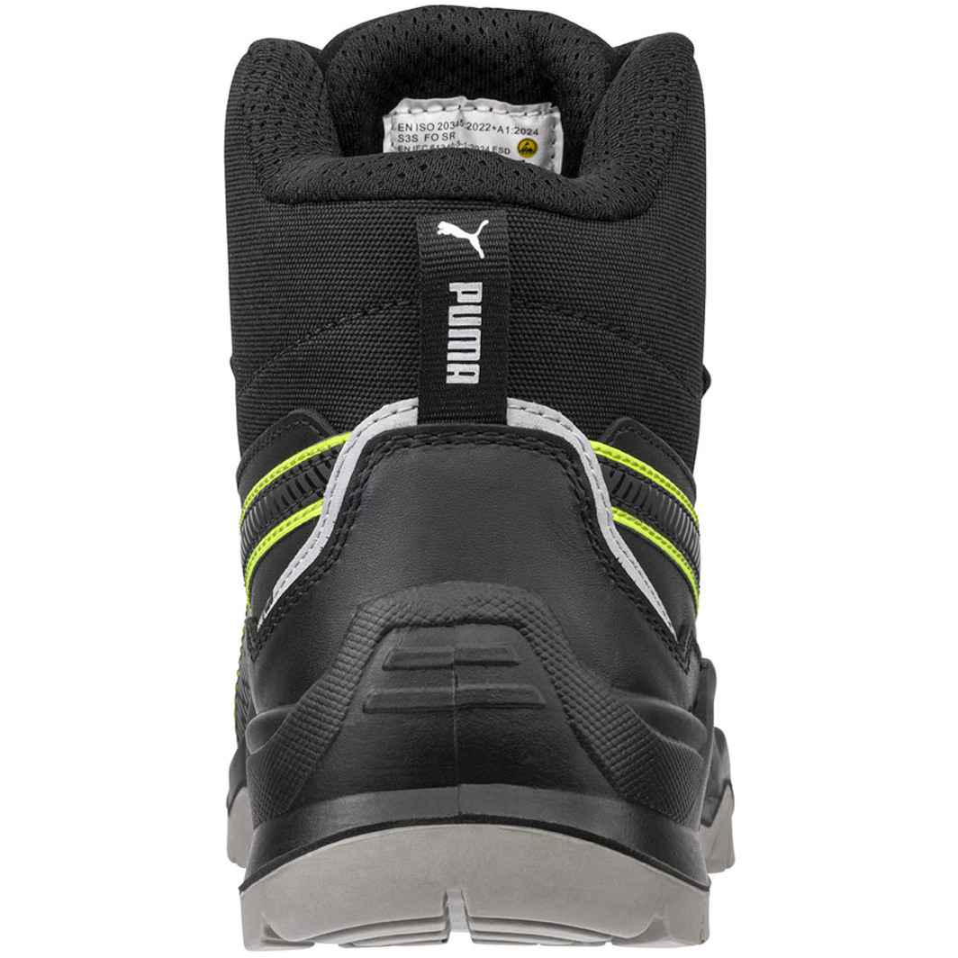 PUMA KRYPTON GREEN DISC ESD S3S safety shoe high (black/lime) - 901 ...