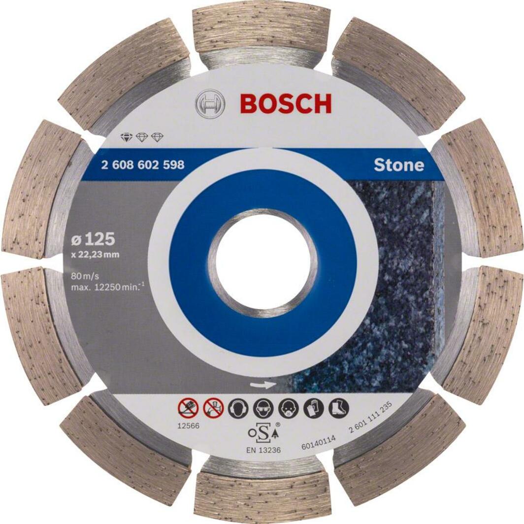 BOSCH 2608602598 diamond cutting disc Standard for Stone 125 x 22,23 x ...