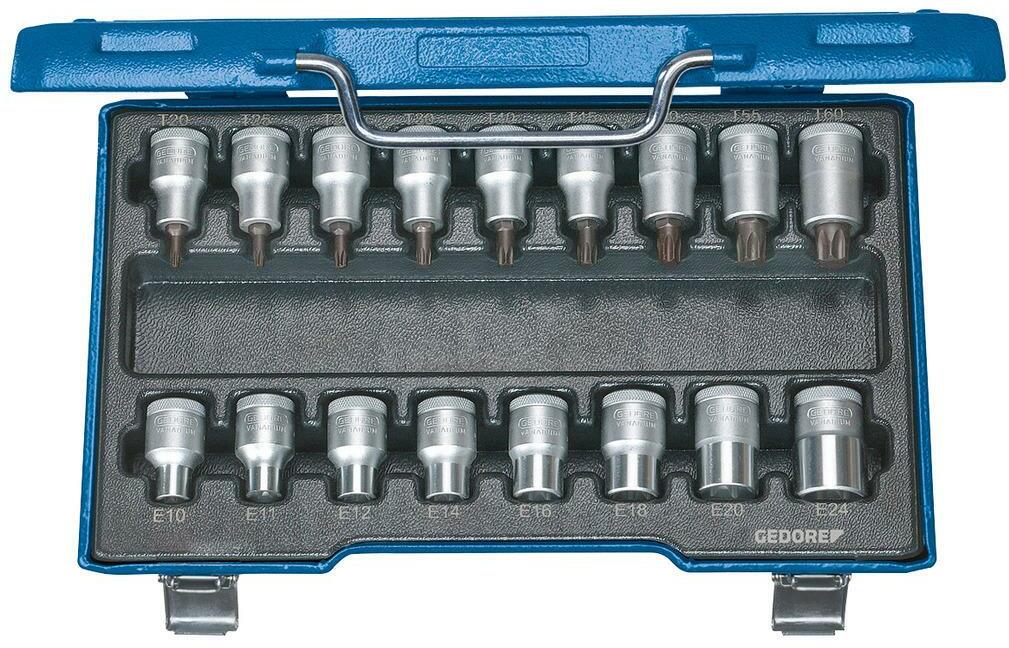 GEDORE ITX 19 TX-017 jeu de clés à douilles et tournevis 1/2" Torx 17 ...