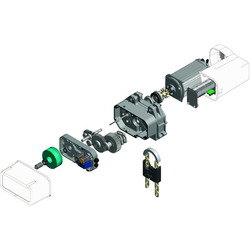 REMA SR070/53 palan électrique à chaîne 400V/24V commandé 2 tonnes ...