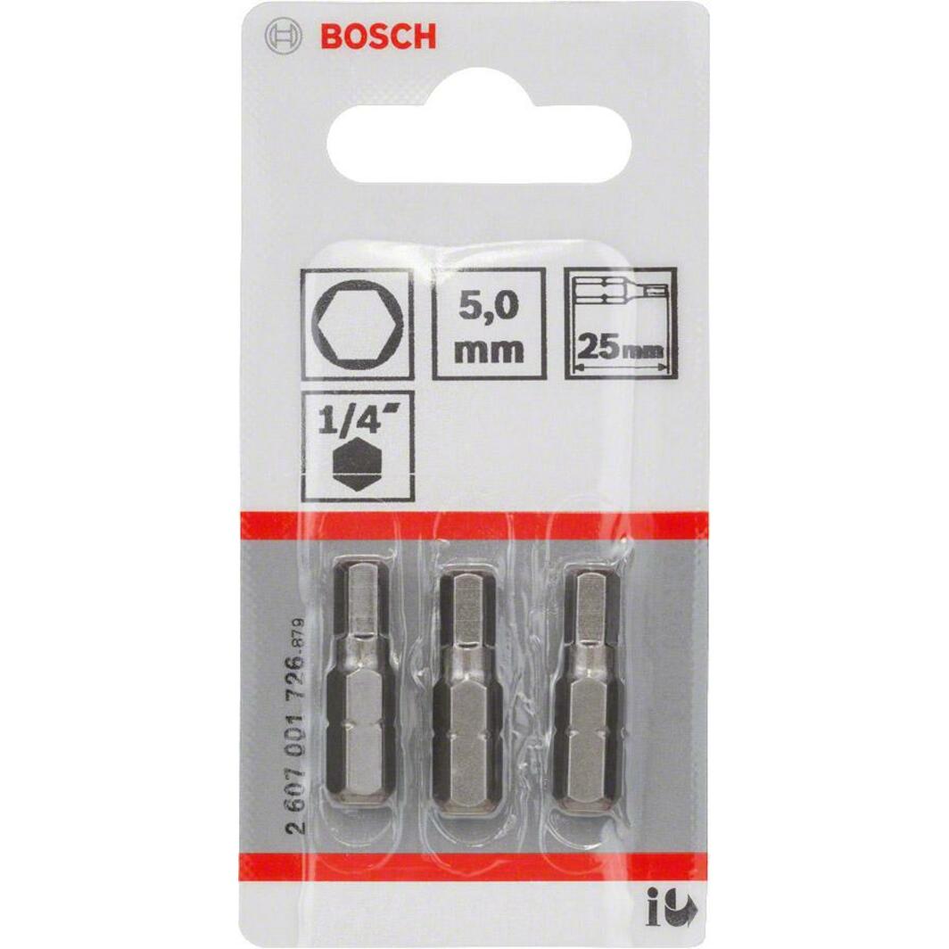 BOSCH 2607001726 embout de tournevis Extra dur hexagonal 5, 25 mm (3 ...