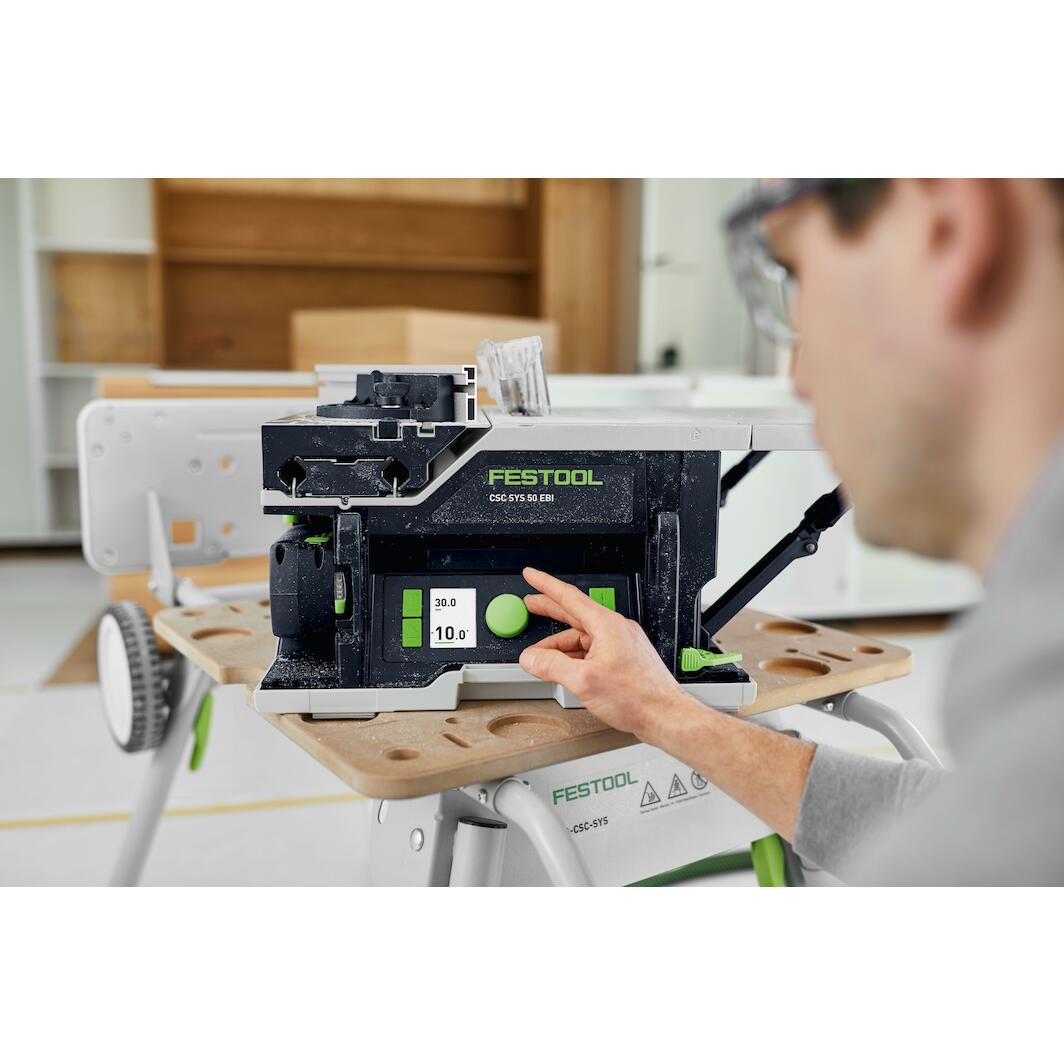 FESTOOL CSC SYS 50 EBI-Basic-Set 2x18V accu-tafelcirkelzaag met onderstel UG-CSC-SYS (zonder ...