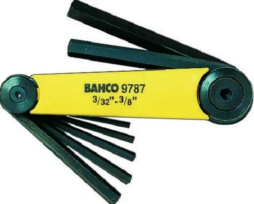 BAHCO BE-9787 stiftsleutelset zeskant gefosfateerd inch-maten ...
