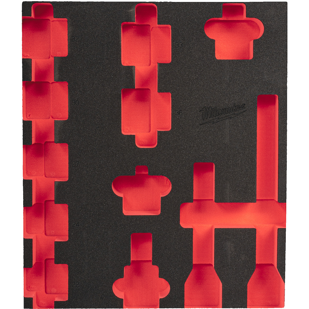 MILWAUKEE 4932493396 SHOCKWAVE korte doppenset 3/4" in foam inzetstuk ...