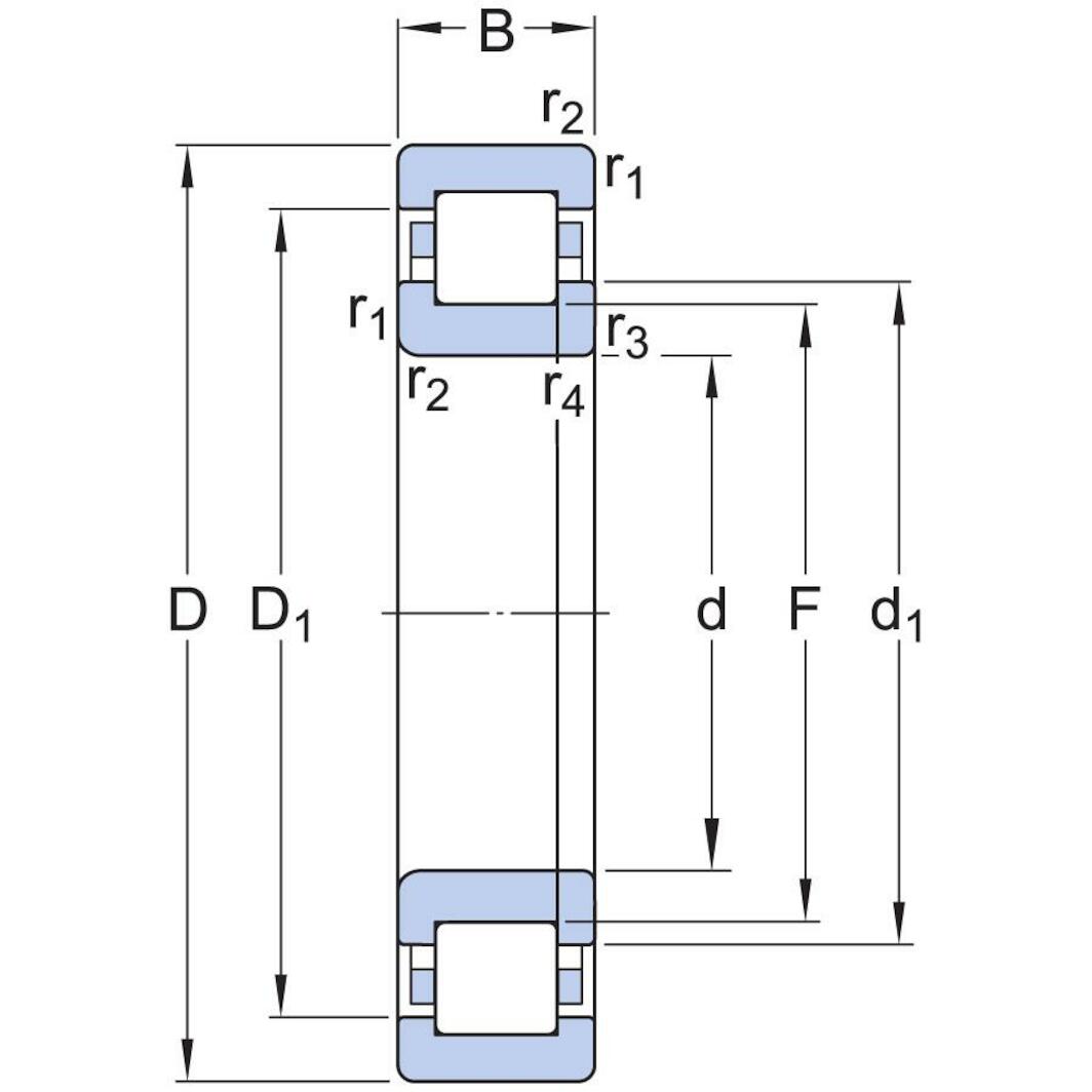 SKF NUP 2307 ECP roulement à rouleaux cylindriques à une rangée 35 x 80 ...