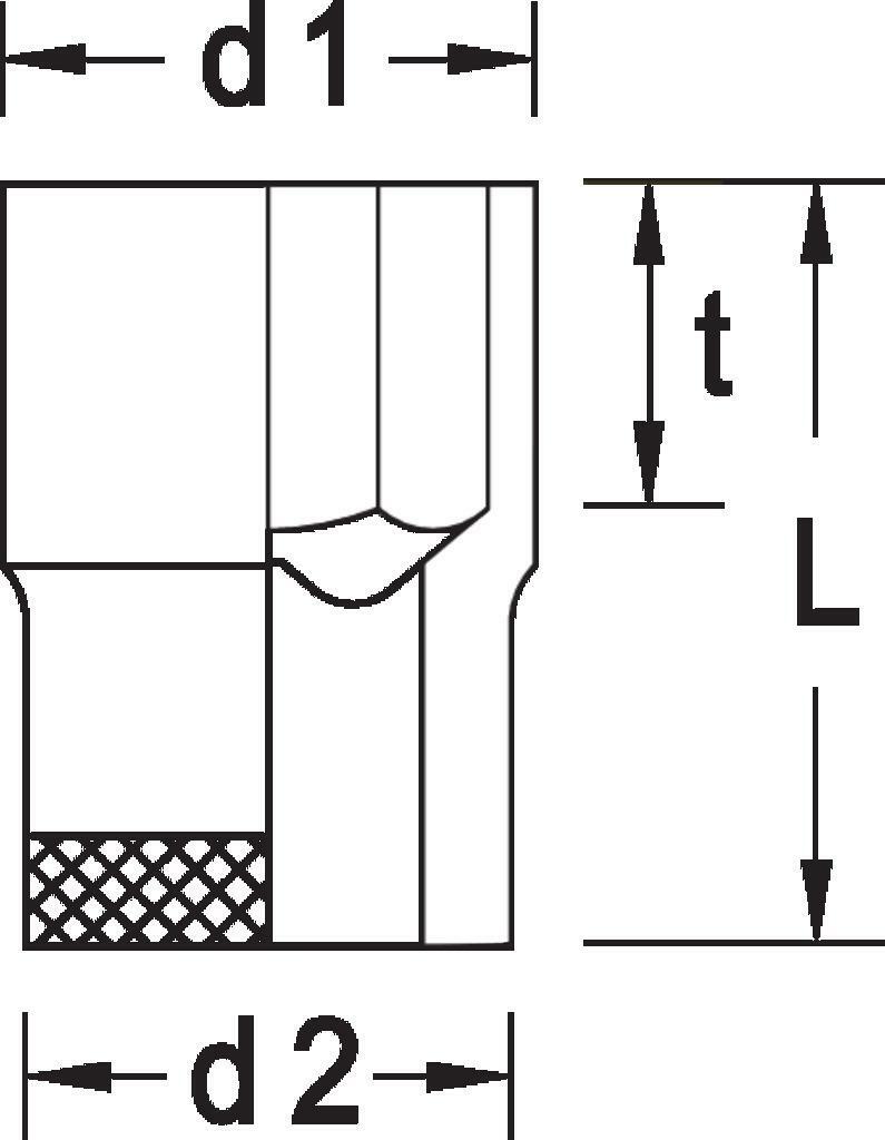 GEDORE 30 7 socket spanner 3/8" hexagonal 7 mm - 6230240 | Klium