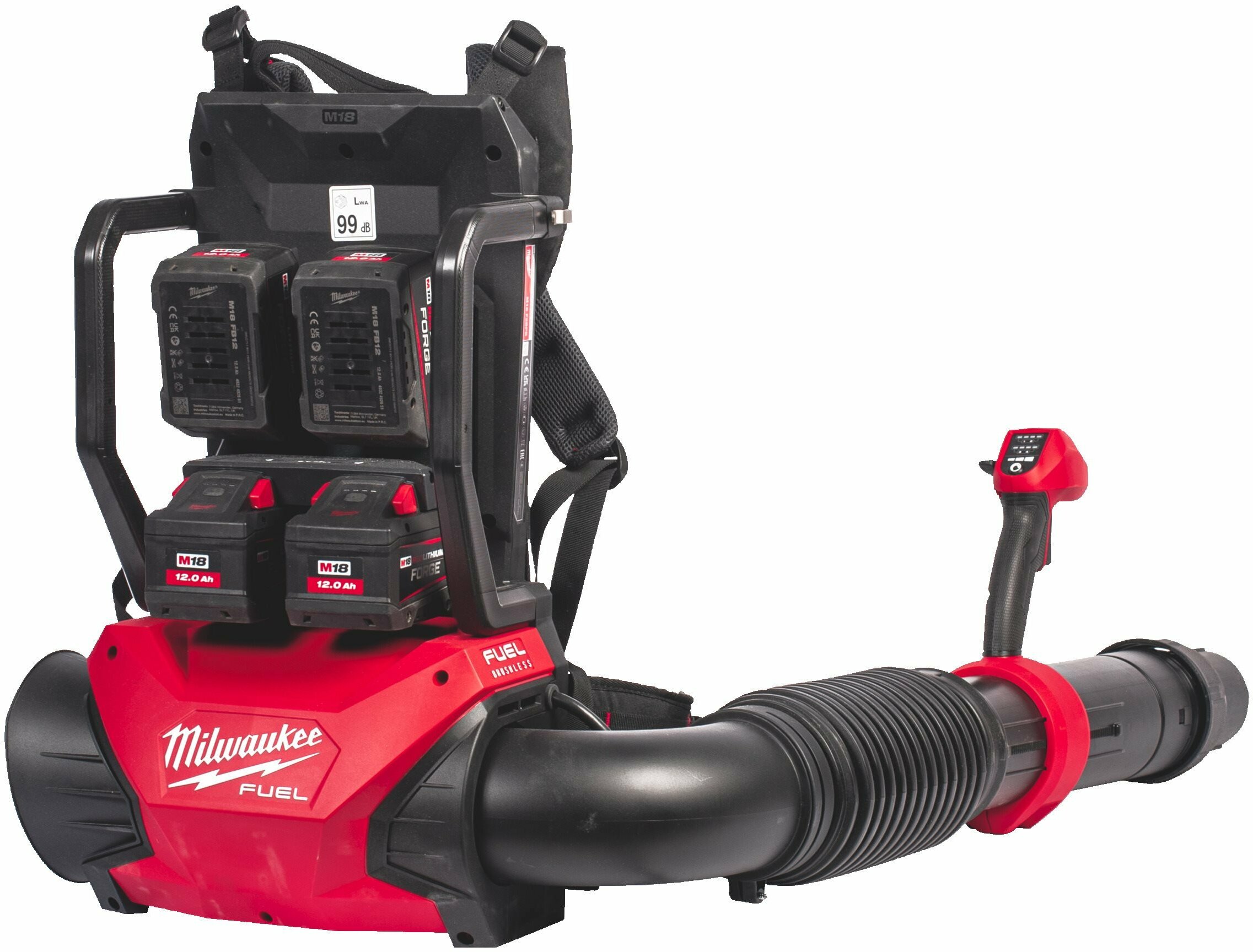 MILWAUKEE M18 F2BPB-124 FUEL 2x18V backpack battery-powered leaf blower ...
