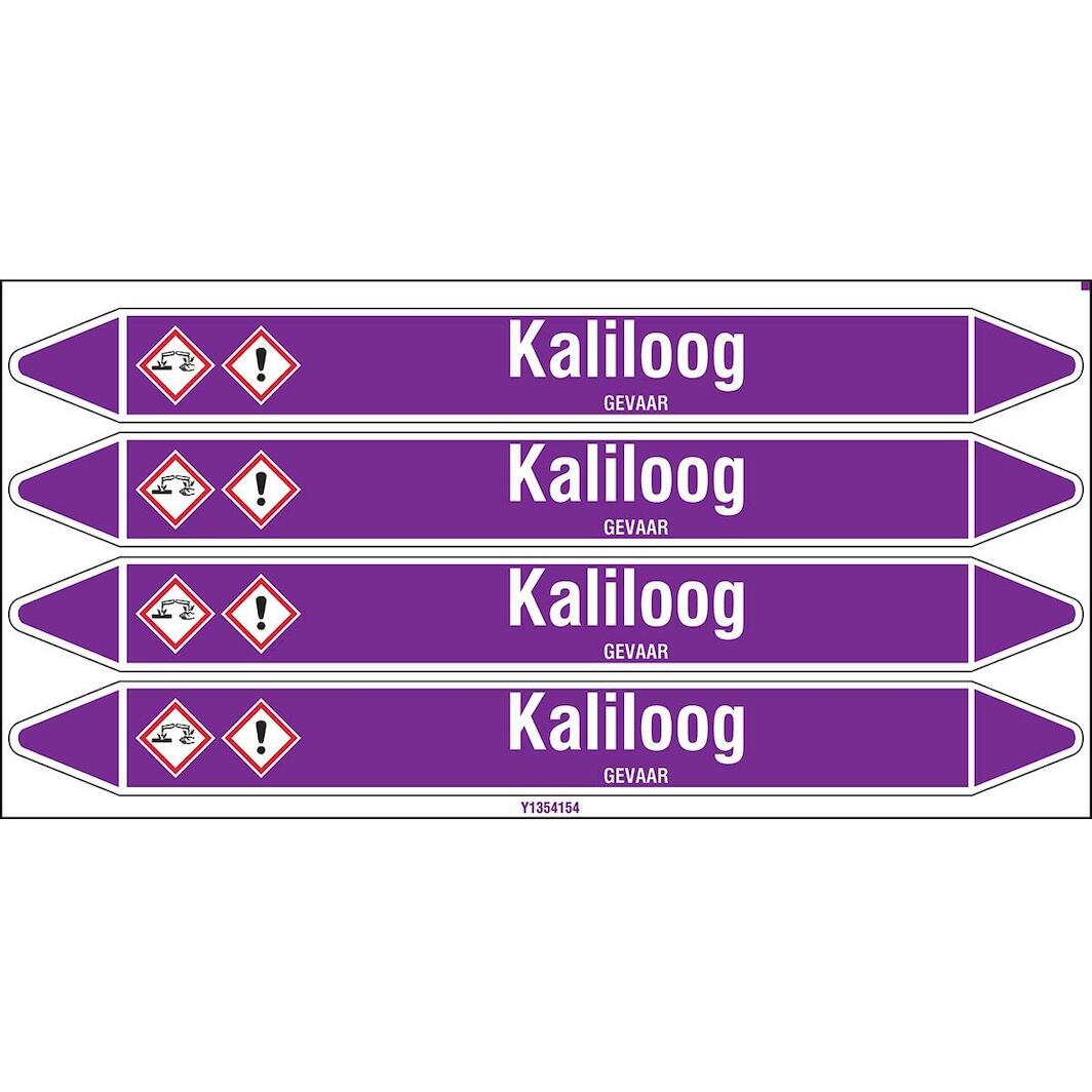 BRADY N003828 leidingmerker voor kaliloog, met geperforeerde pijlen ...