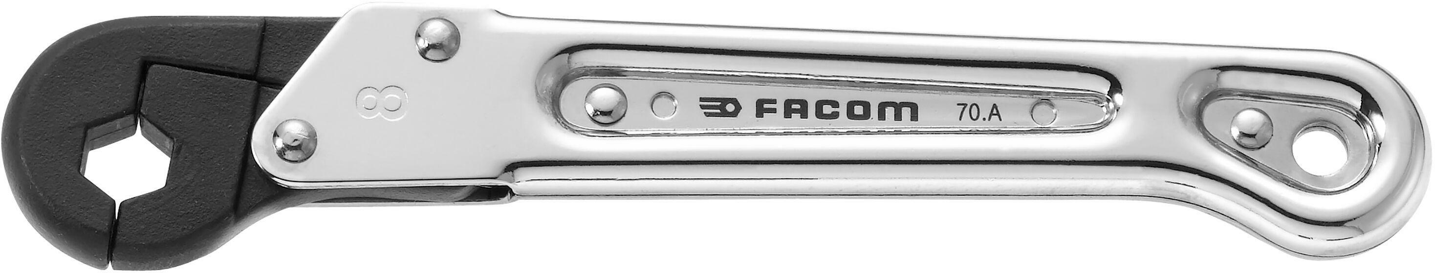 FACOM 70A.8 rechte open ringsleutel met ratel, metrische maten 8 mm | Klium