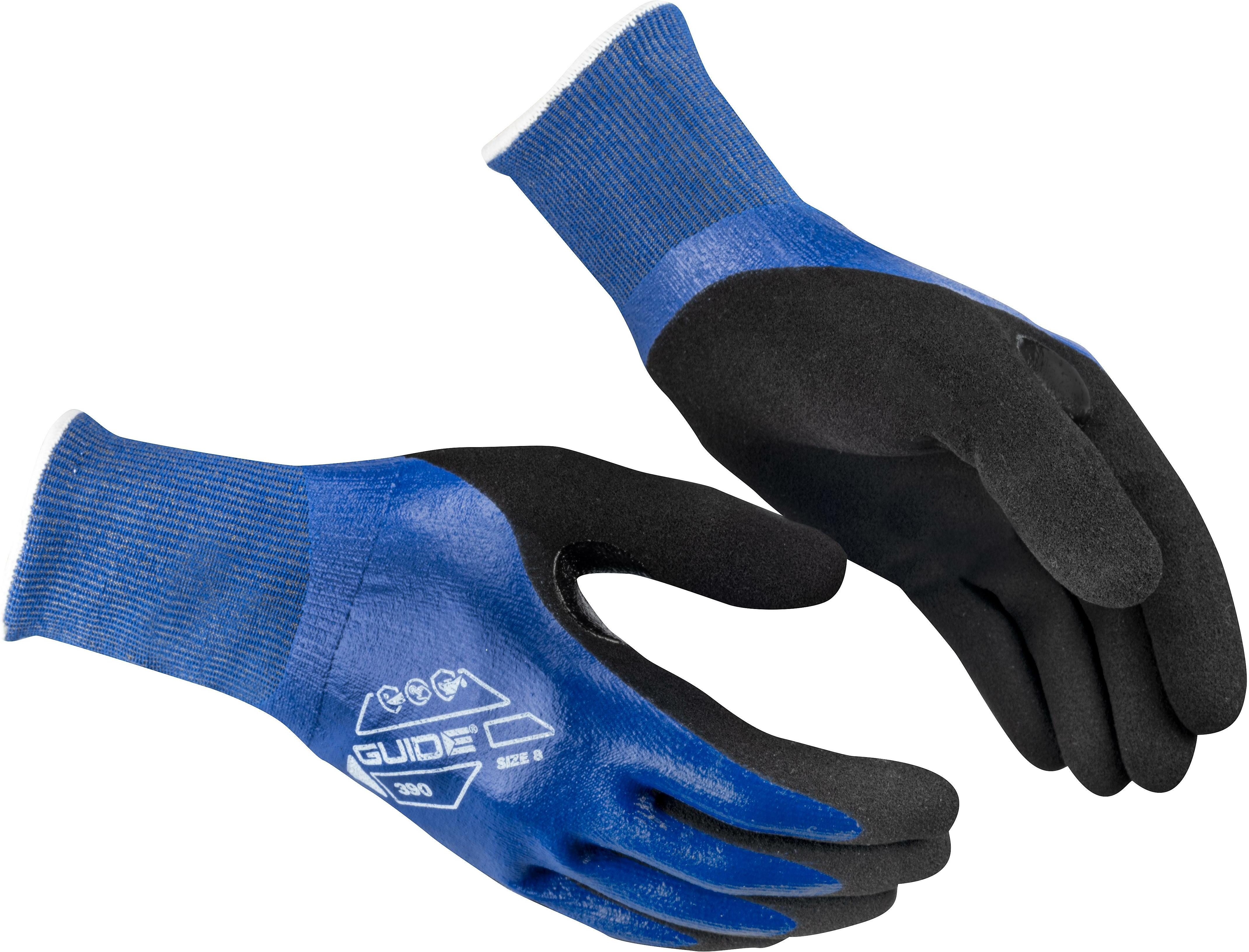 GUIDE 390 cut-resistant glove, nitrile, blue/black - 223591225 Glove ...