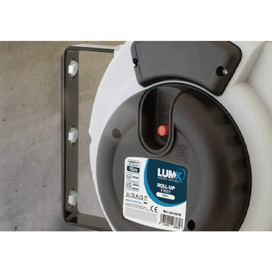 LUMX ROLL-UP 3-WAY Enrouleur de câble avec support mural et système d ...