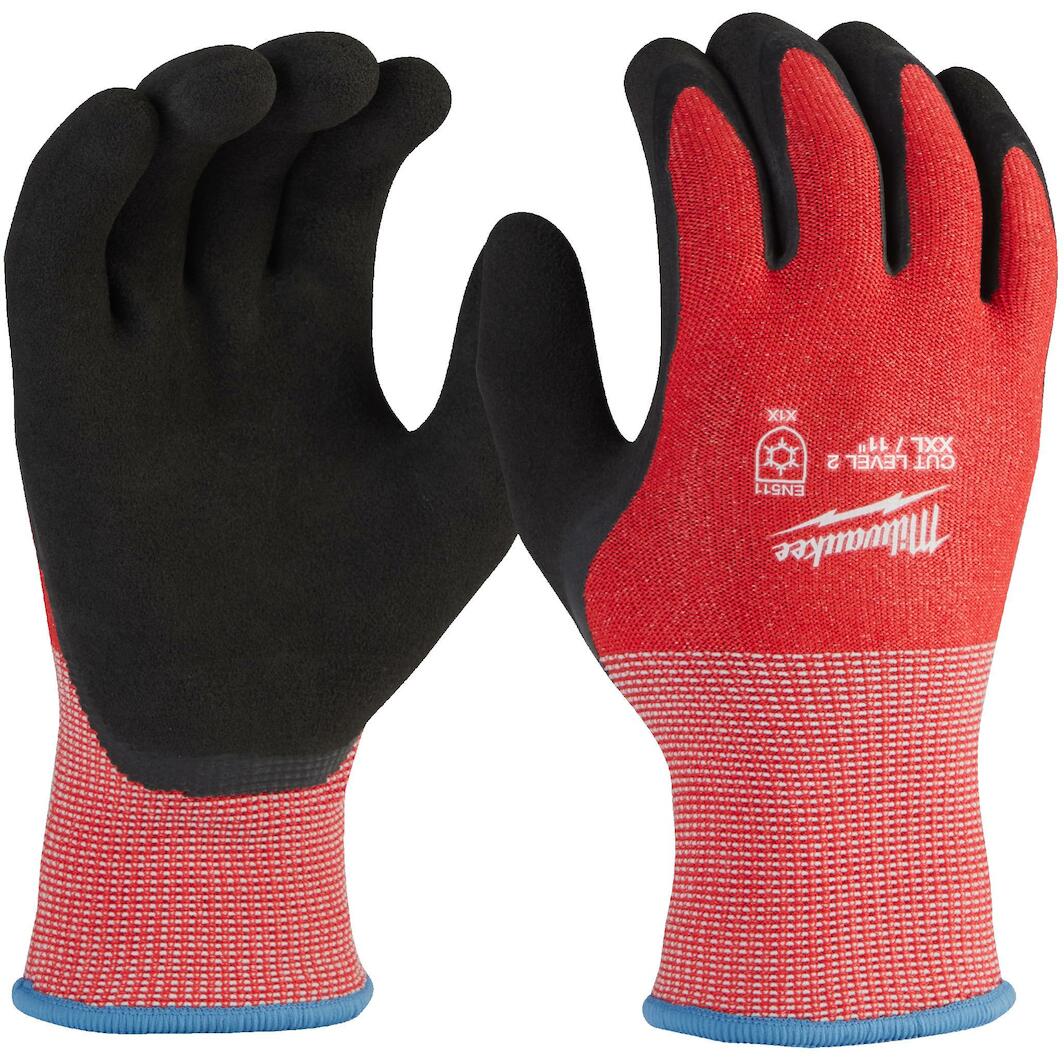 MILWAUKEE Winter Cut B winter work gloves red/black cut class 2/B ...
