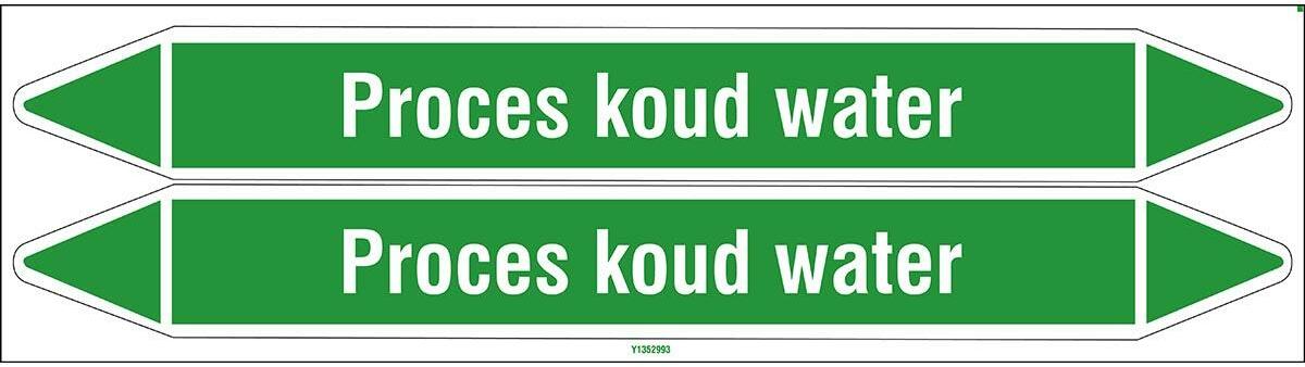 BRADY N006179 leidingmerker voor proces koud water, met geperforeerde ...