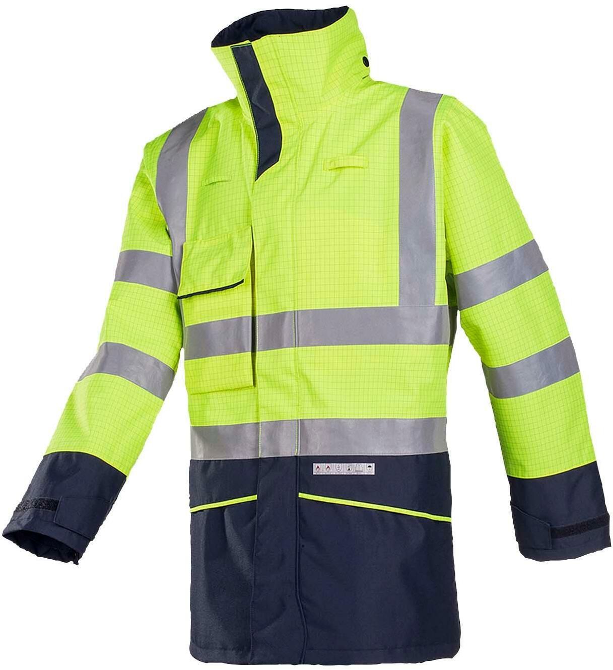 SIOEN HEDLAND 7223 Parka de pluie ignifuge/antistatique jaune fluo ...