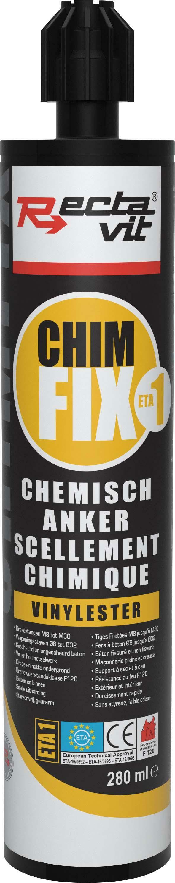 RECTAVIT ChimFix ETA1 chemical anchor dark grey (280 ml) - 129167 | Klium