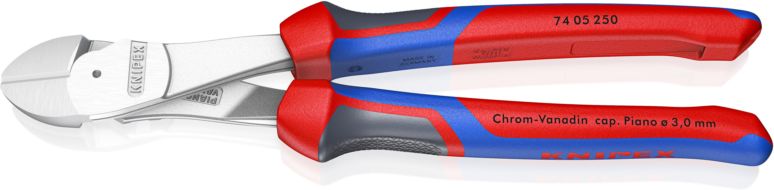 KNIPEX 74 05 250 power side cutters with comfort handles chrome-plated ...