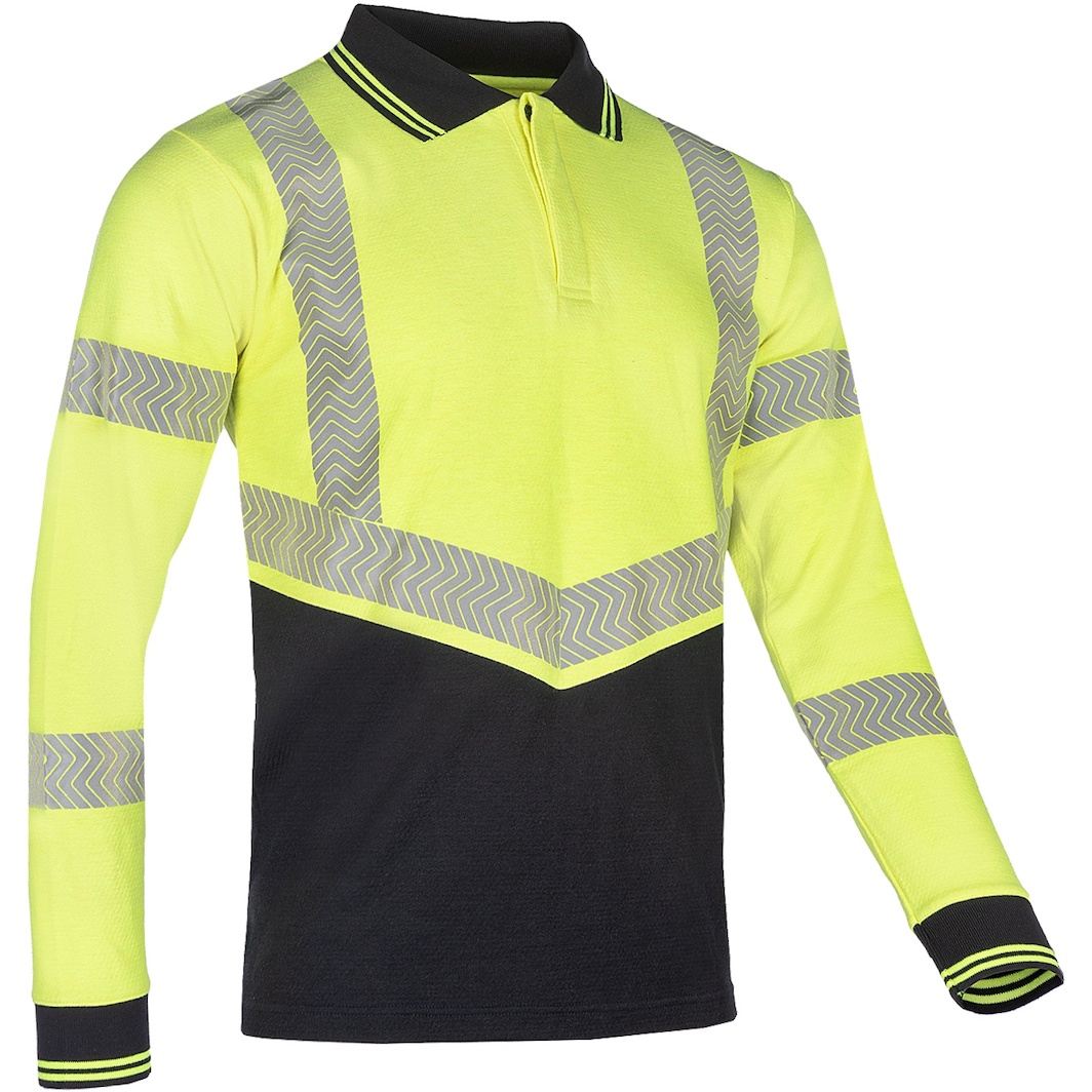 SIOEN EPSOM 742A signalling polo shirt with arc protection (fluorescent ...