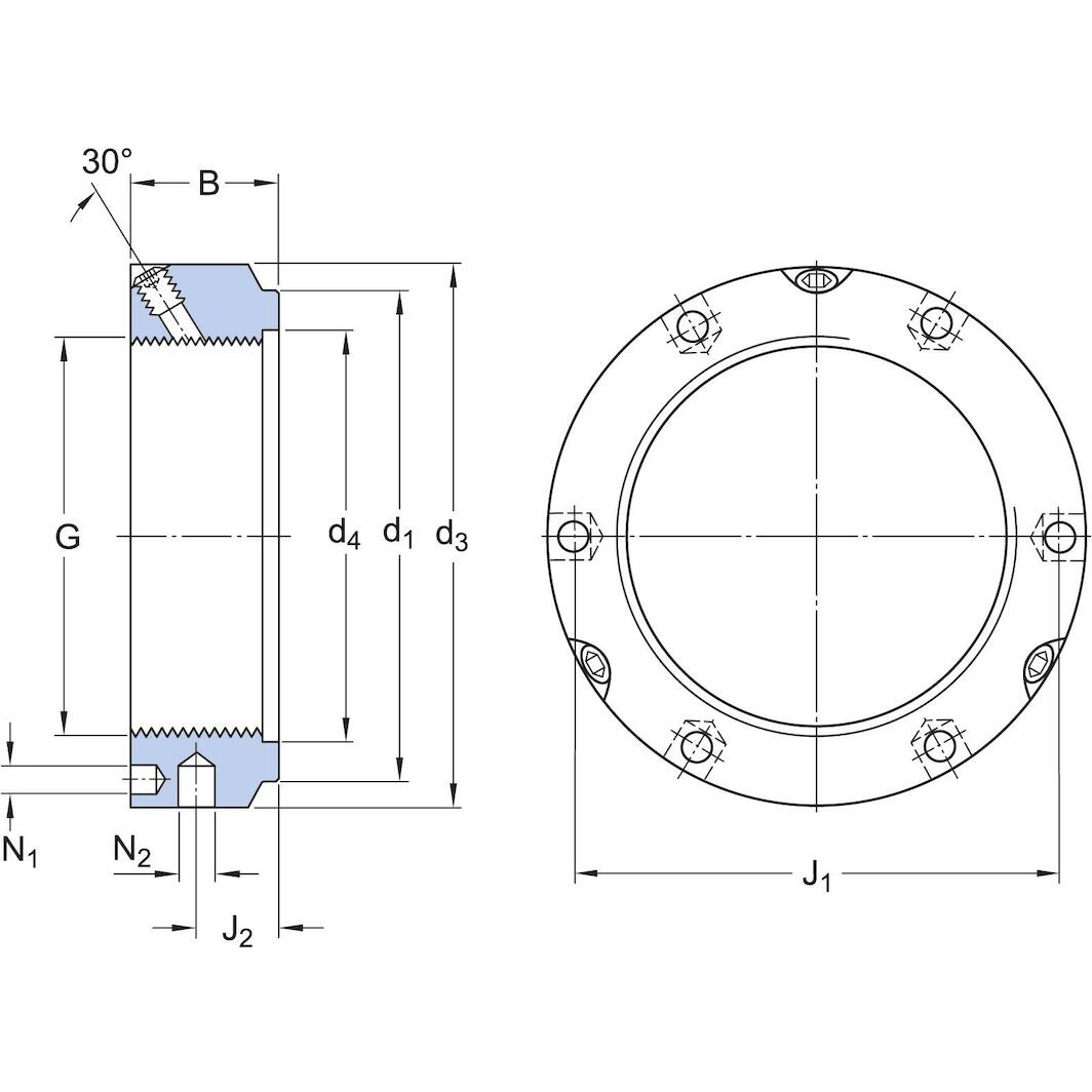 SKF KMTA 12 borgmoer 60 x 84 x 24 mm M60x1.5 | Klium