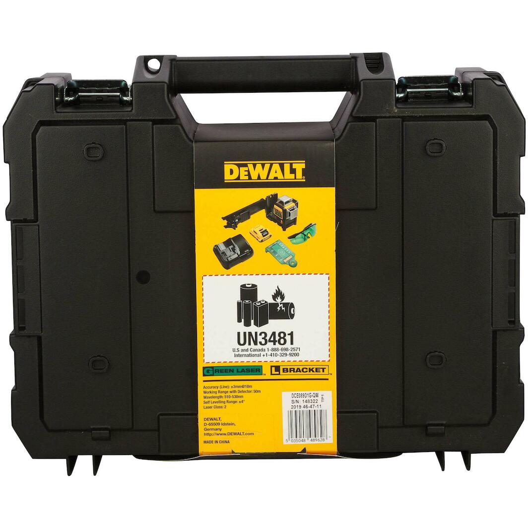 DEWALT DCE089D1G-QW Niveleur laser multiligne sans fil 12V XR vert avec ...