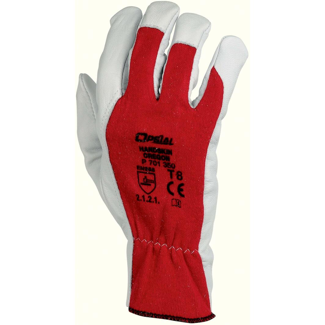 OPSIAL HANDSKIN OREGON gloves red - 36967668 Glove size 6 | Klium