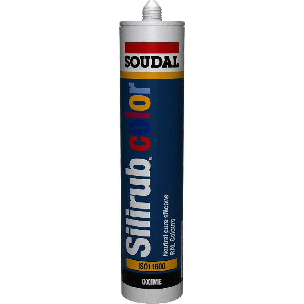 SOUDAL Silirub Color neutrale silicone RAL 8019 Grijsbruin (300 ml ...