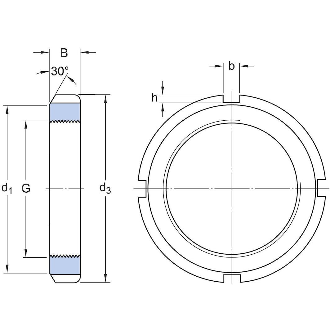 SKF KM 4 locknut 20 x 32 x 6 mm M20x1 | Klium