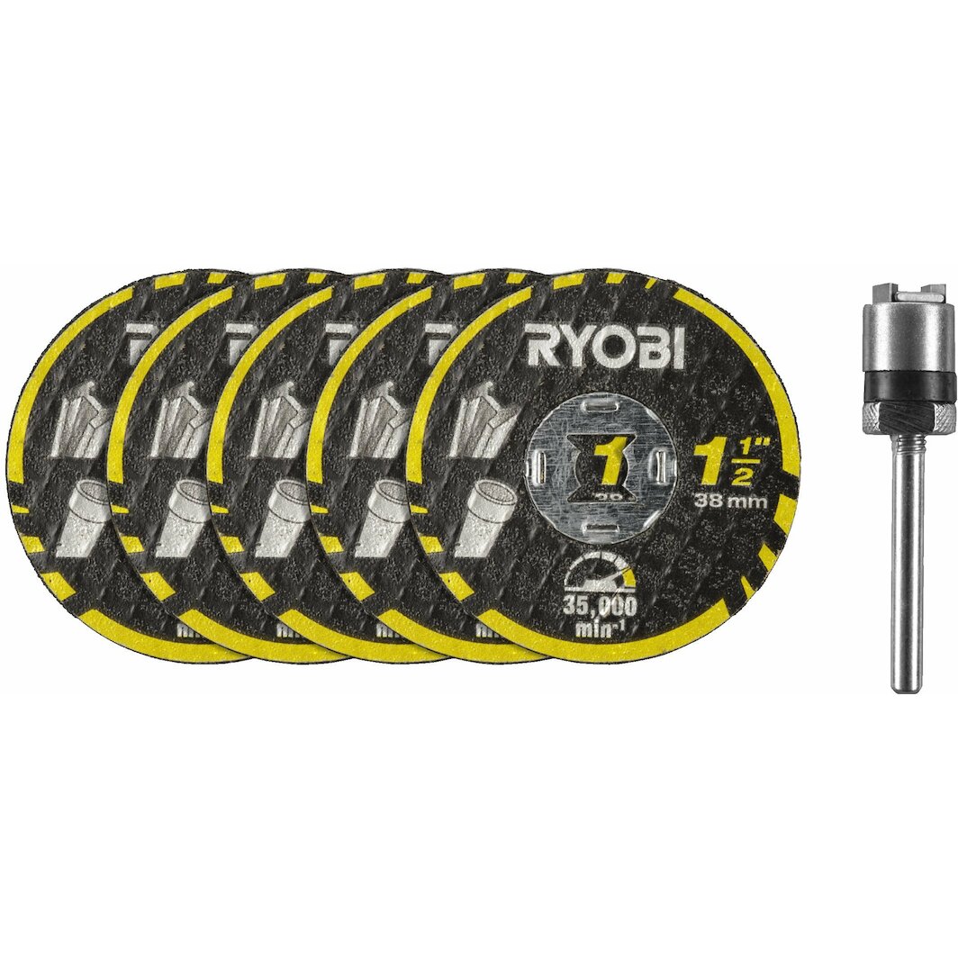 RYOBI RAR301-6 Twist Lock cut-off wheel set 38 mm, 6-piece - 5132005836 ...